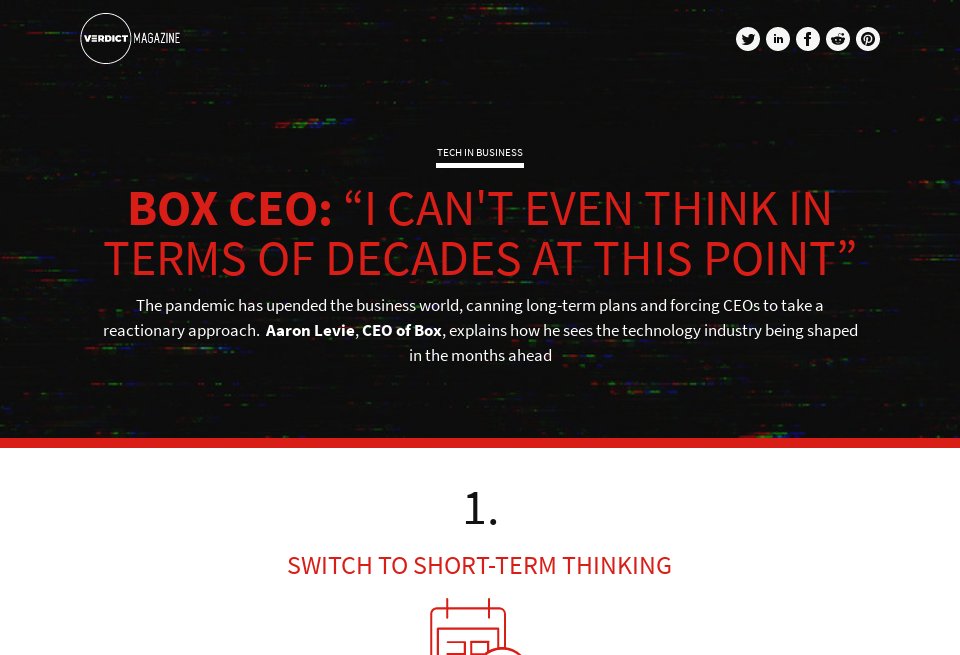 Box CEO: “I can't even think in terms of decades at this point ...