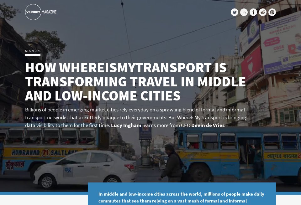 How WhereIsMyTransport is Transforming Travel in Middle and Low-Income ...