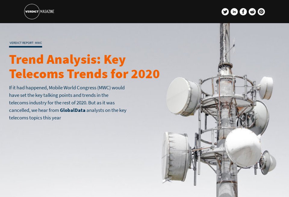 Trend Analysis: Key Telecoms Trends for 2020 - Verdict Magazine | Issue ...