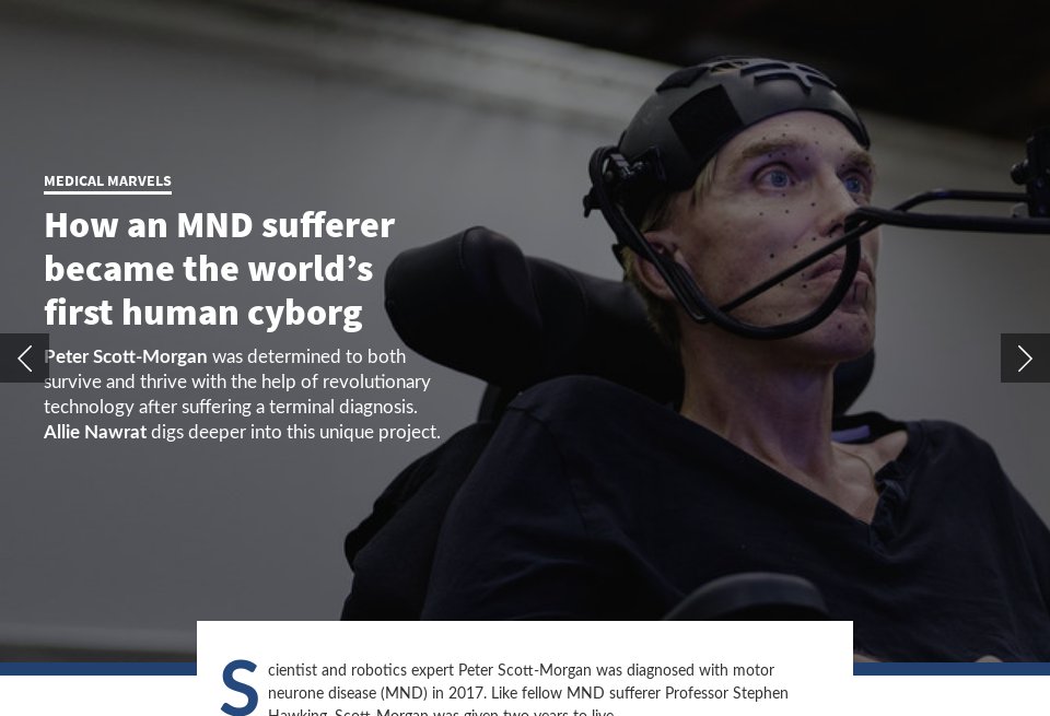 How MND sufferer Scott-Morgan became the world’s first human cyborg ...