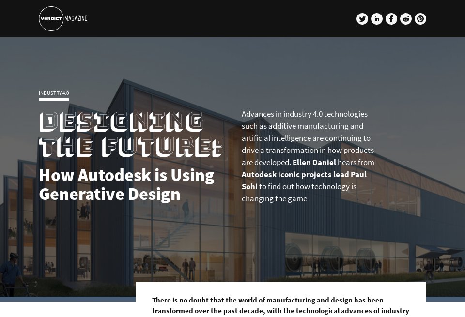 Designing The Future How Autodesk Is Using Generative Design Verdict