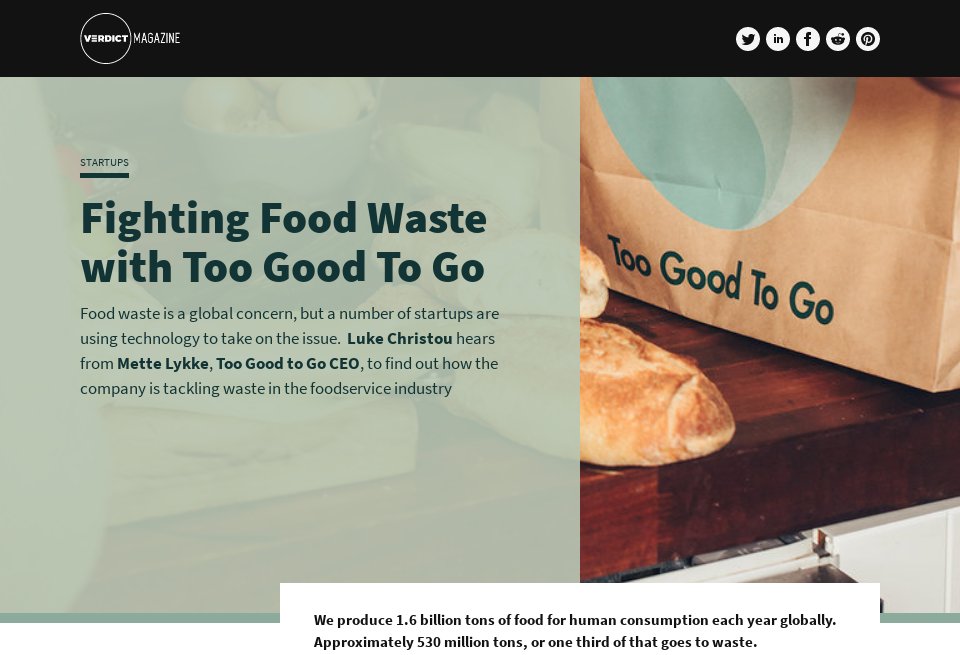 Fighting Food Waste with Too Good To Go - Verdict Magazine | Issue 3 ...