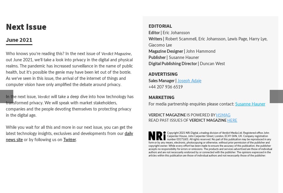 Next issue - Verdict Magazine | Issue 9 | May 2021