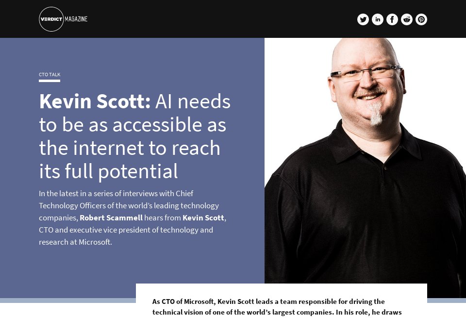 Kevin Scott: AI needs to be as accessible as the internet to reach its ...